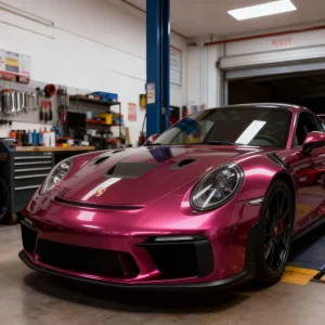 TPU Glossy Starlight Ruby red Colored PPF-8mil Car Wrap Film